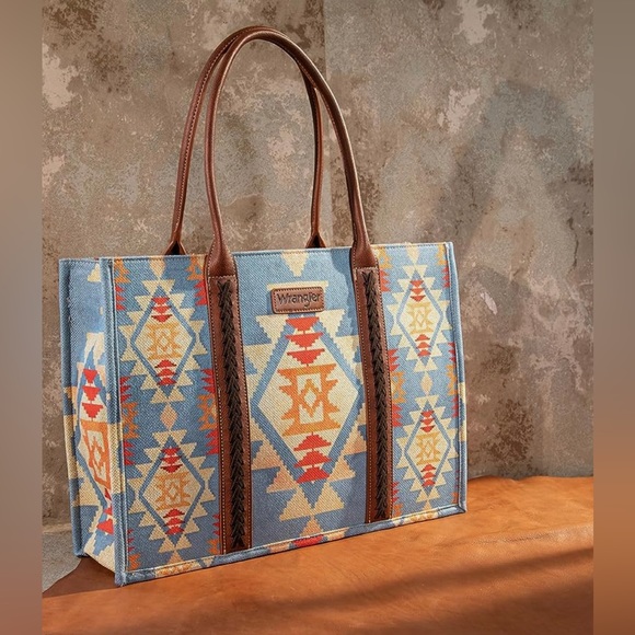 Bags | Nwt Wrangler Tote Bag Western Purses Shoulder Available In Blue ...